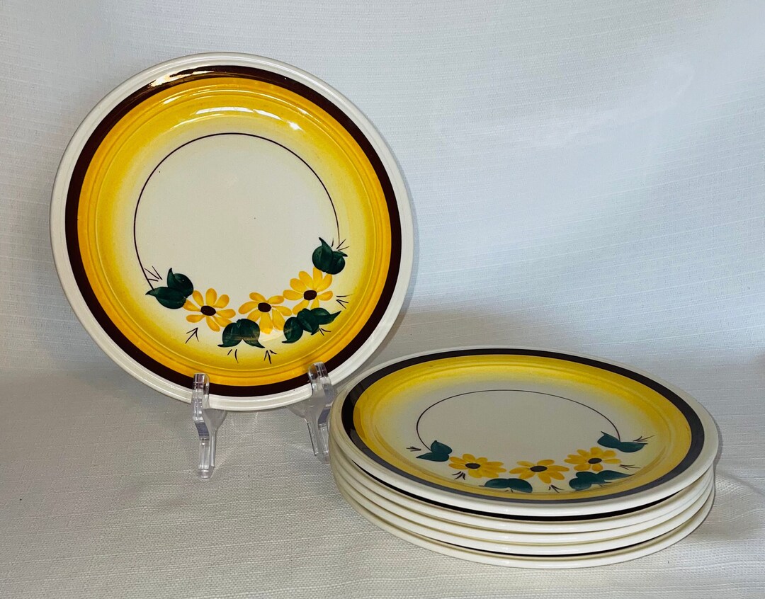 Brown Eyed Susan Vernonware Dessert Plates - Set of 6 - Etsy