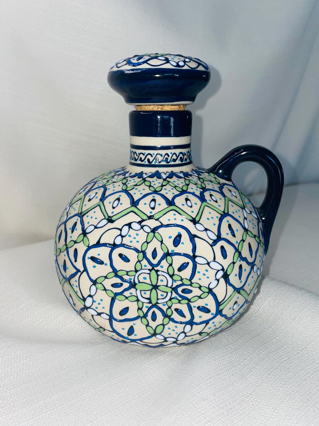Handpainted Servin Mexico Art Pottery Ceramica Decanter - Etsy
