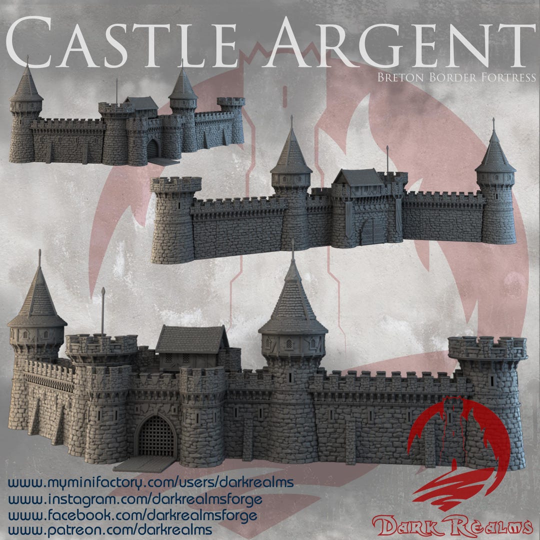Castle Argent - Gate & Walls, Intact or Ruined - Etsy