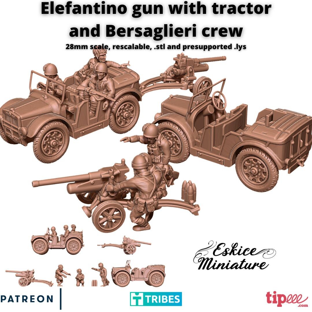 WW2 Italian 47/32 Gun With FIAT SPA TL 37 Truck - Etsy