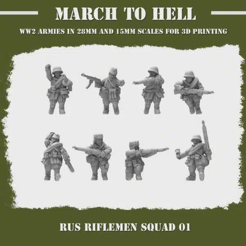 10/15 Mm WW2 Russian Infantry - Etsy