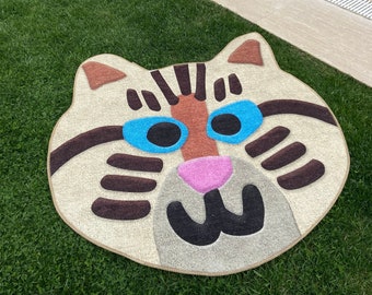 Custom Cat Face Rug - Etsy