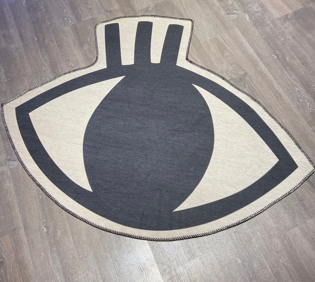 Black Eye Rug / Custom Unique Design Modern Pop Art Area Rug ...
