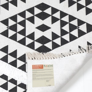 Black and White Cotton Geometric Area Rug, Contemporary Modern Unique ...