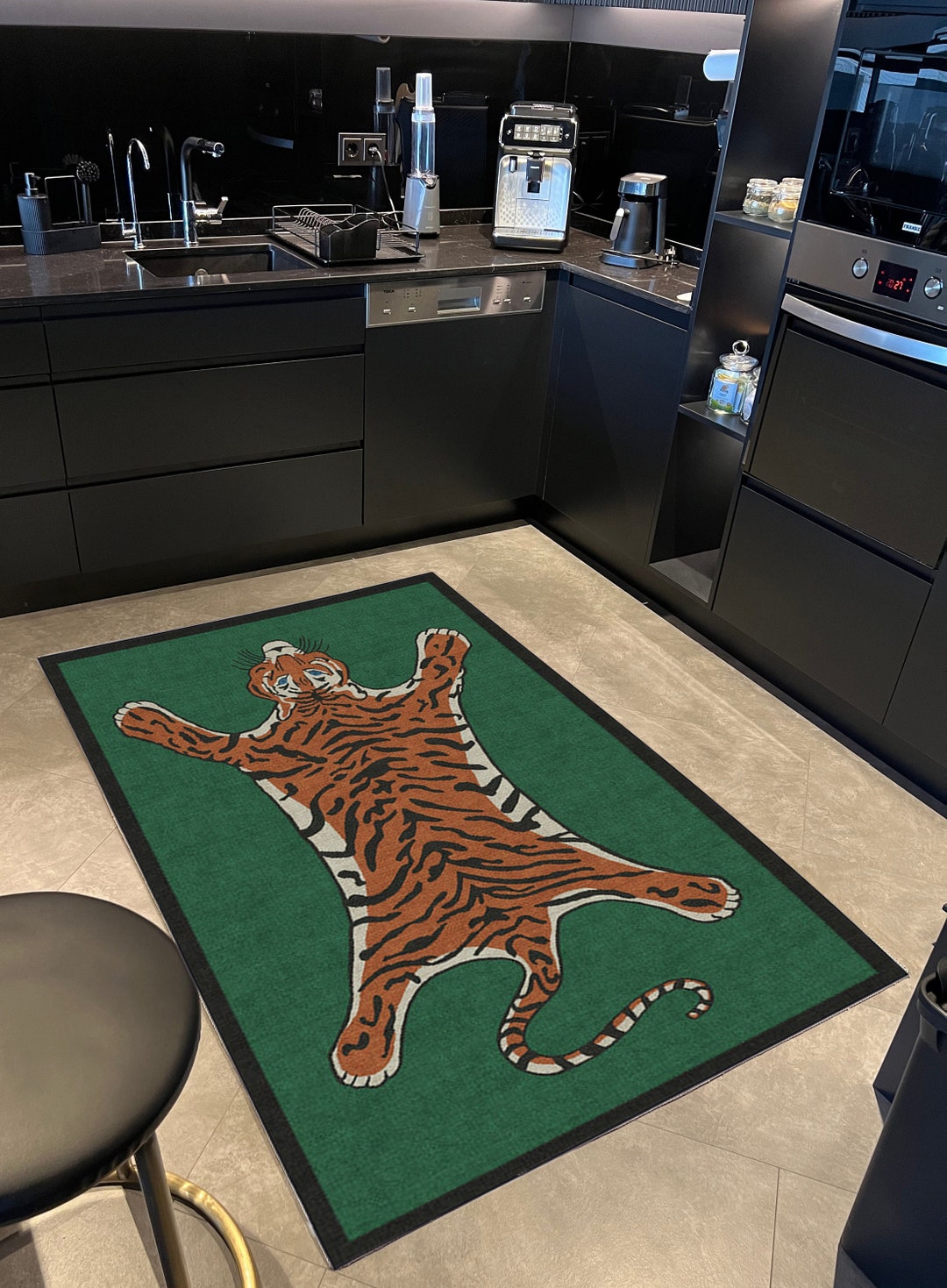 Majestic Tiger Print Rug Eco-friendly Statement for Your Home, Pop Art ...