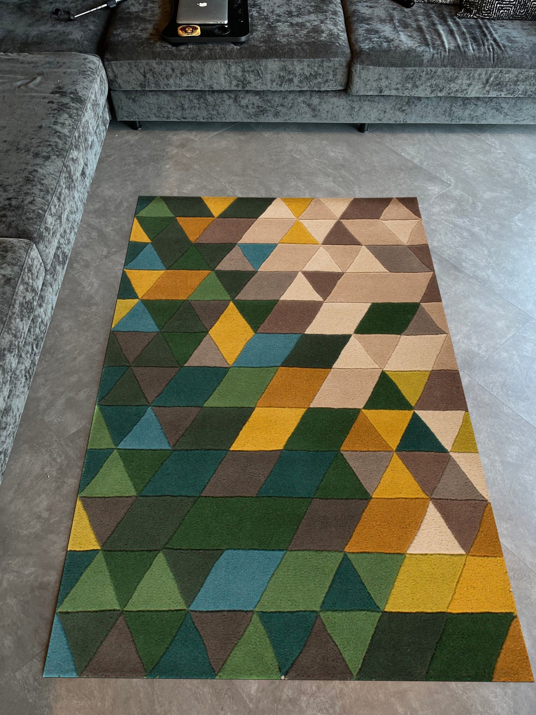Colorful Geometric Pop Art Rug, Rugs for Your Living Room,modern Art ...