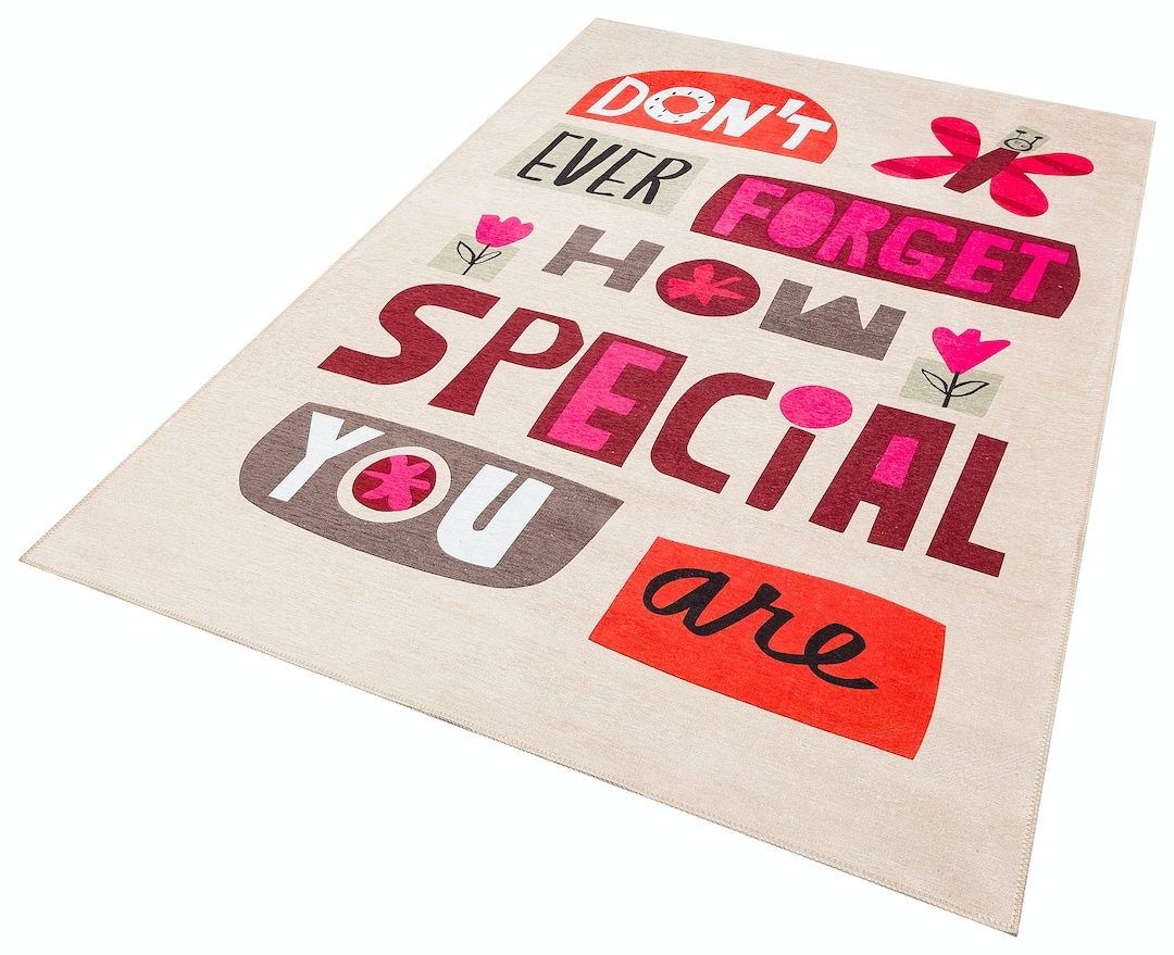 Motivational Quote Rug don't Ever Forget How Special You Are Eco ...
