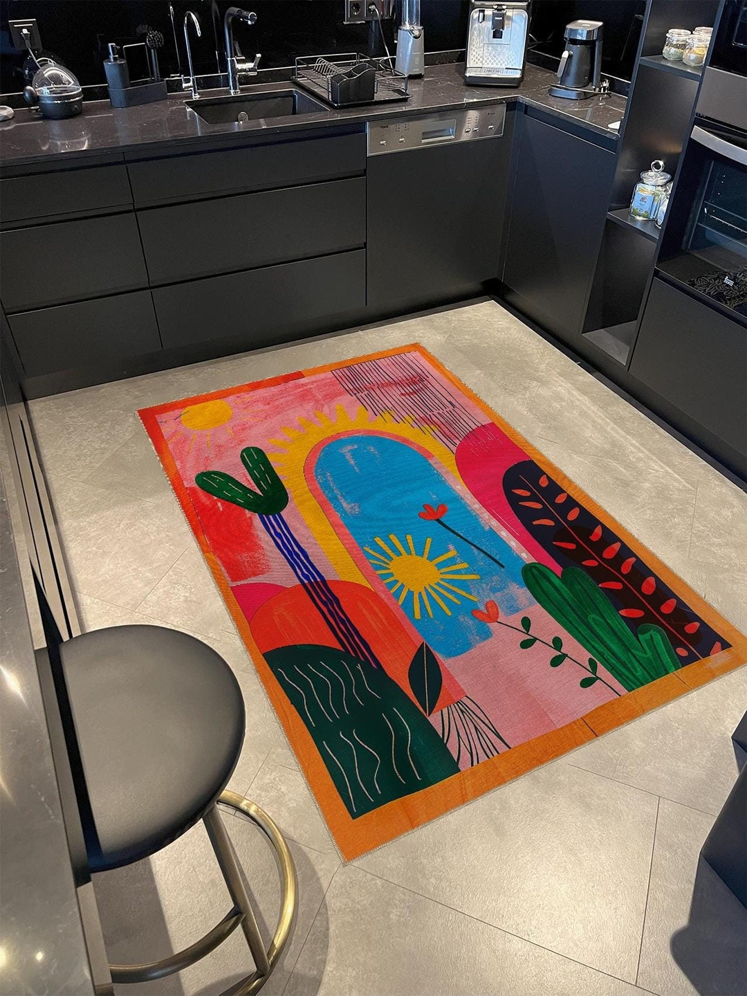 Desert Sun Art Rug Sustainable & Vibrant Home Decor, Rugs for Your ...