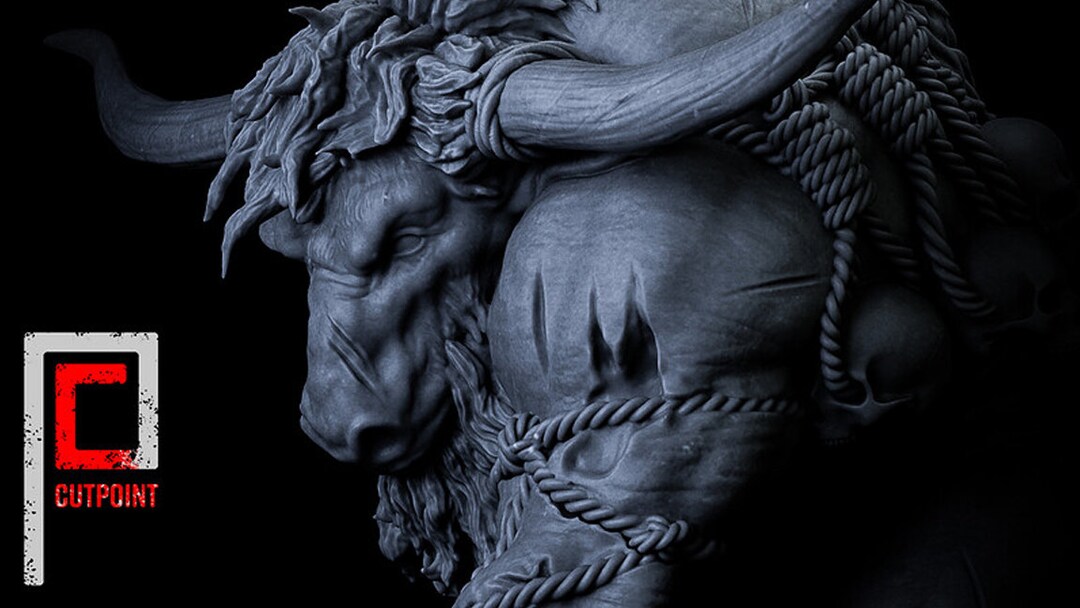 Minotaur 3D Stl for Printer-50 Mm Miniature for Tabletop Gaming (D&D ...