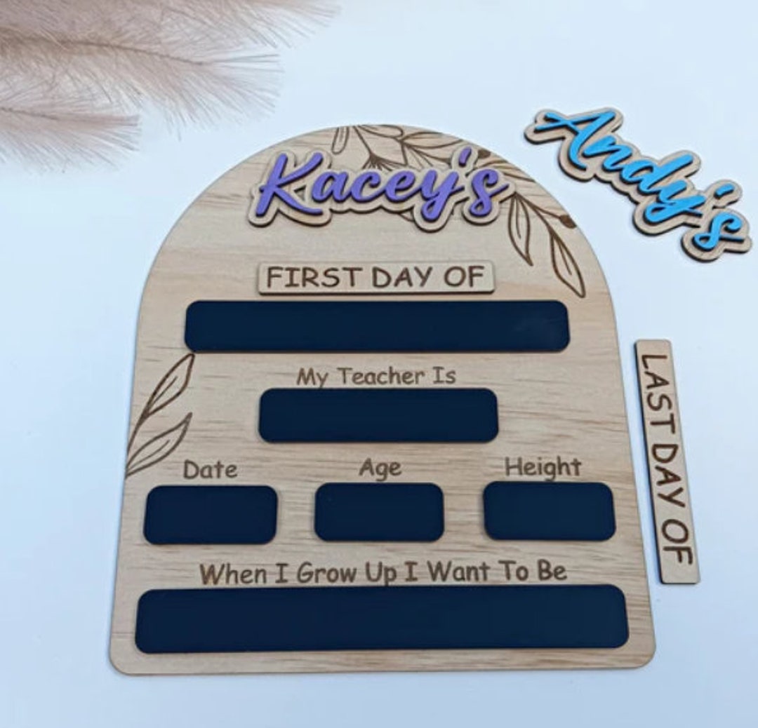 Back to School Sign, First Day of School, Reusable Back to School ...