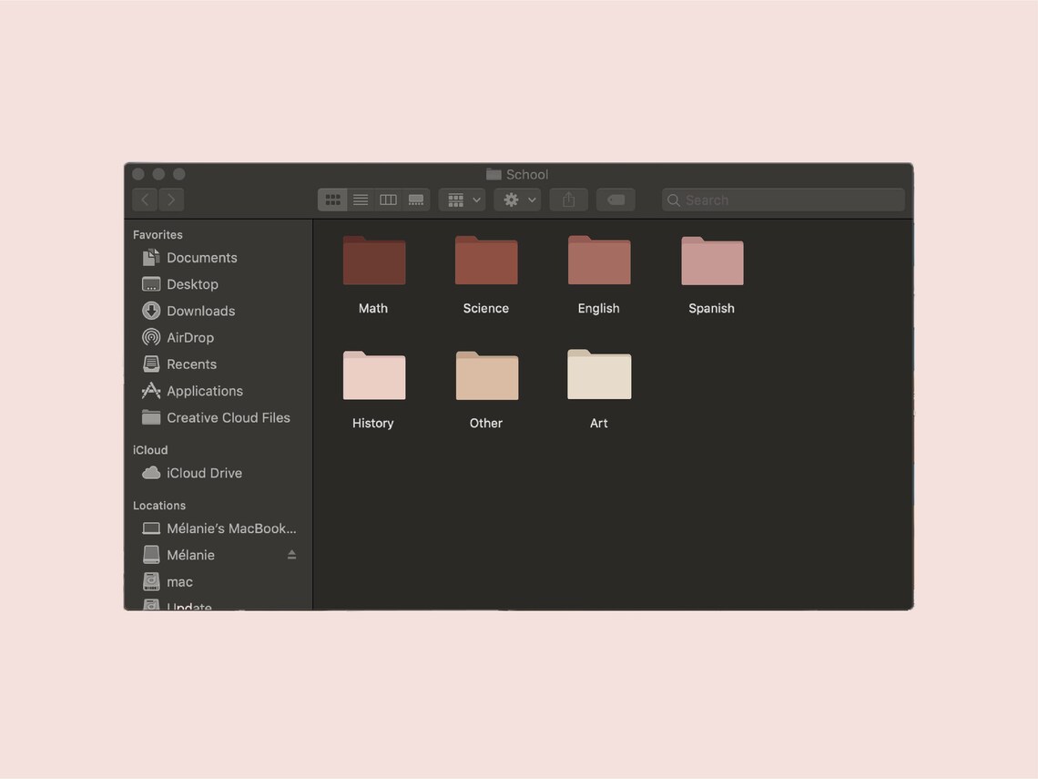 20 Skin Tone Desktop Folder Icons, Mac OS Windows Folder Icon, Neutral ...