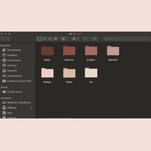 20 Skin Tone Desktop Folder Icons, Mac OS Windows Folder Icon, Neutral ...