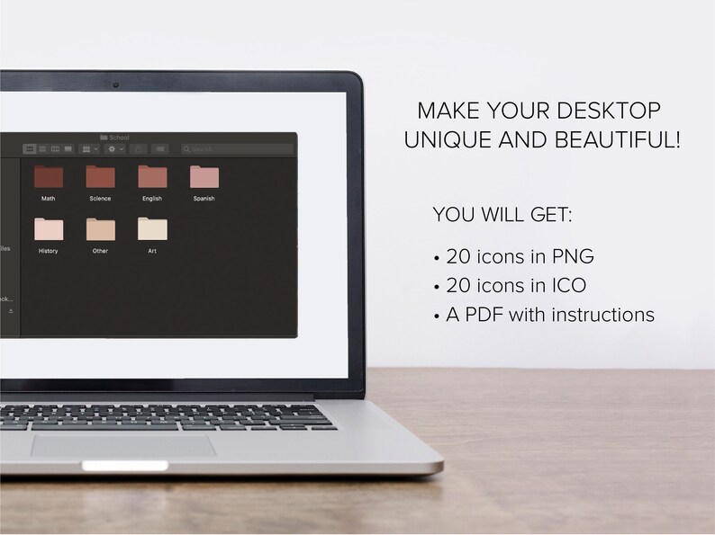 20 Skin Tone Desktop Folder Icons, Mac OS Windows Folder Icon, Neutral ...