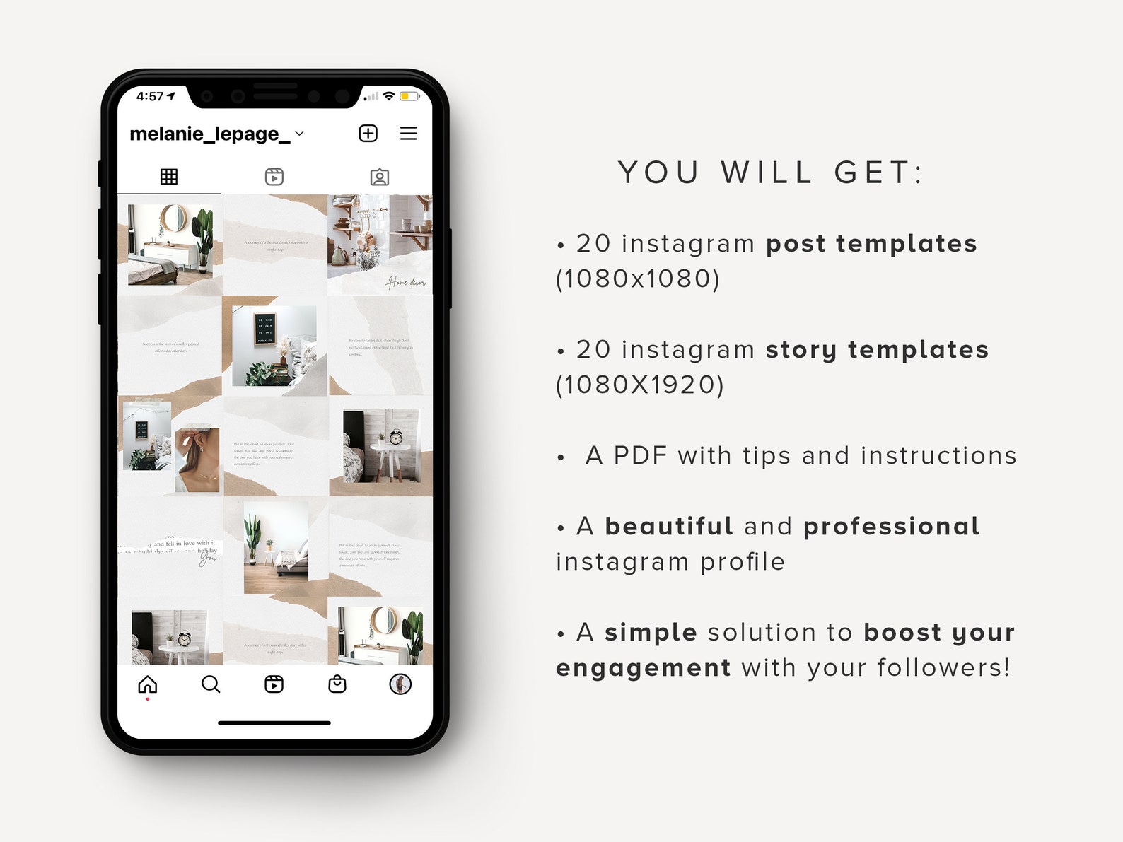 40 Paper Instagram Post Templates, Canva Instagram Template, Instagram ...