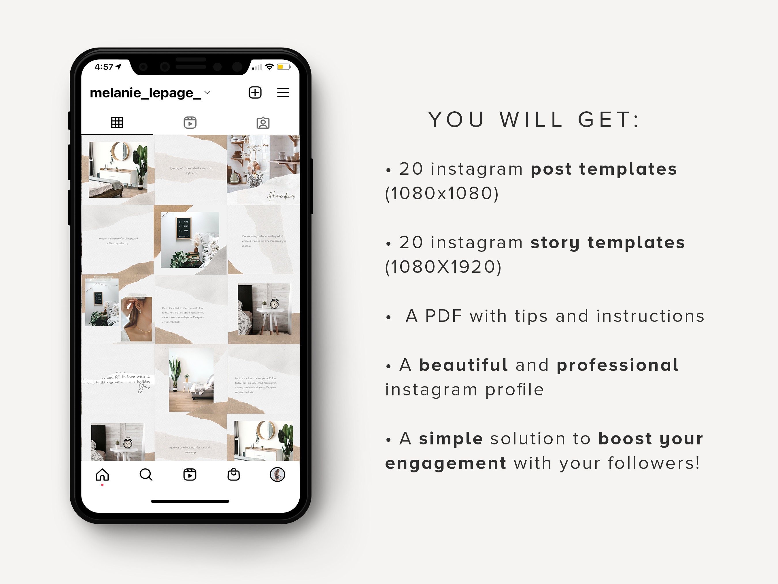 40 Paper Instagram Post Templates, Canva Instagram Template, Instagram ...