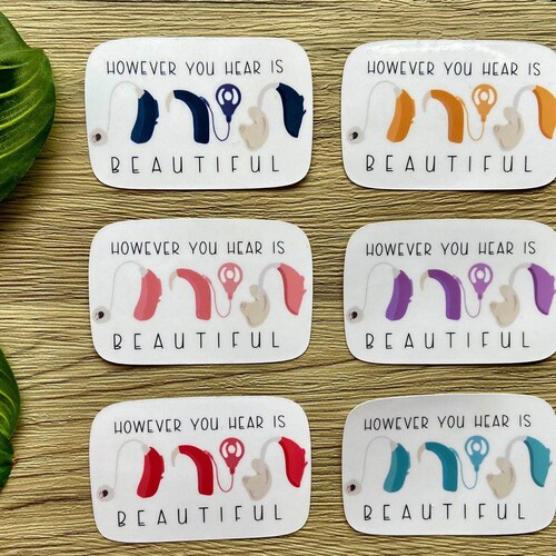 Hearing Aid Sticker Decal in Multiple Colors Pride in - Etsy Australia