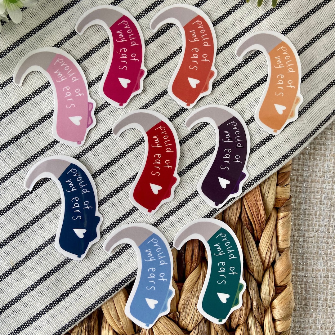 Hearing Aid Sticker | Multiple Colors, Audiology, Hard of Hearing ...