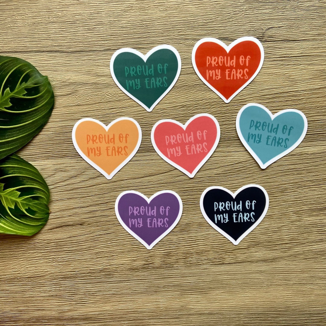 Proud of My Ears Hearing Aid Sticker | Hearing Aid Sticker, Audiology ...