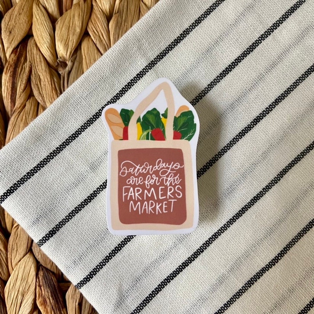 Farmers Market Sticker | Eat Local Sticker, Farmers Market, Veggies ...