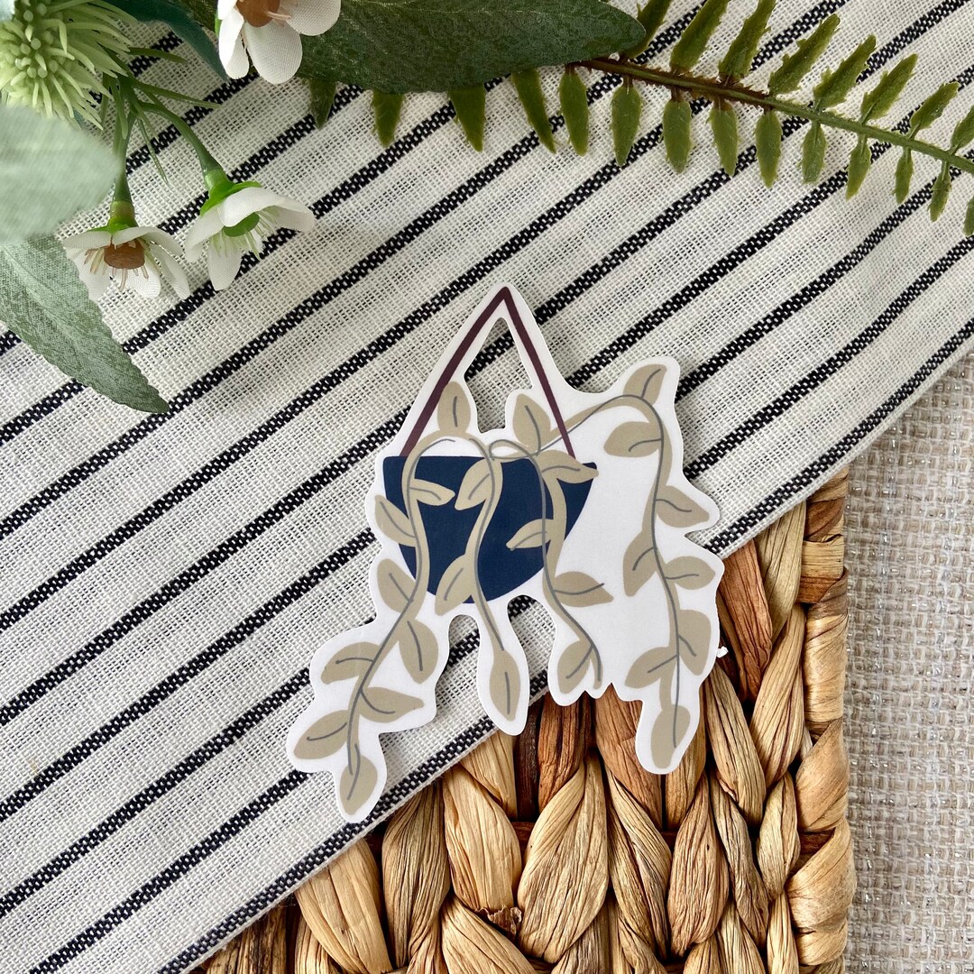 Hanging Plant Sticker | Potted Plants Succulent Planting Stickers ...