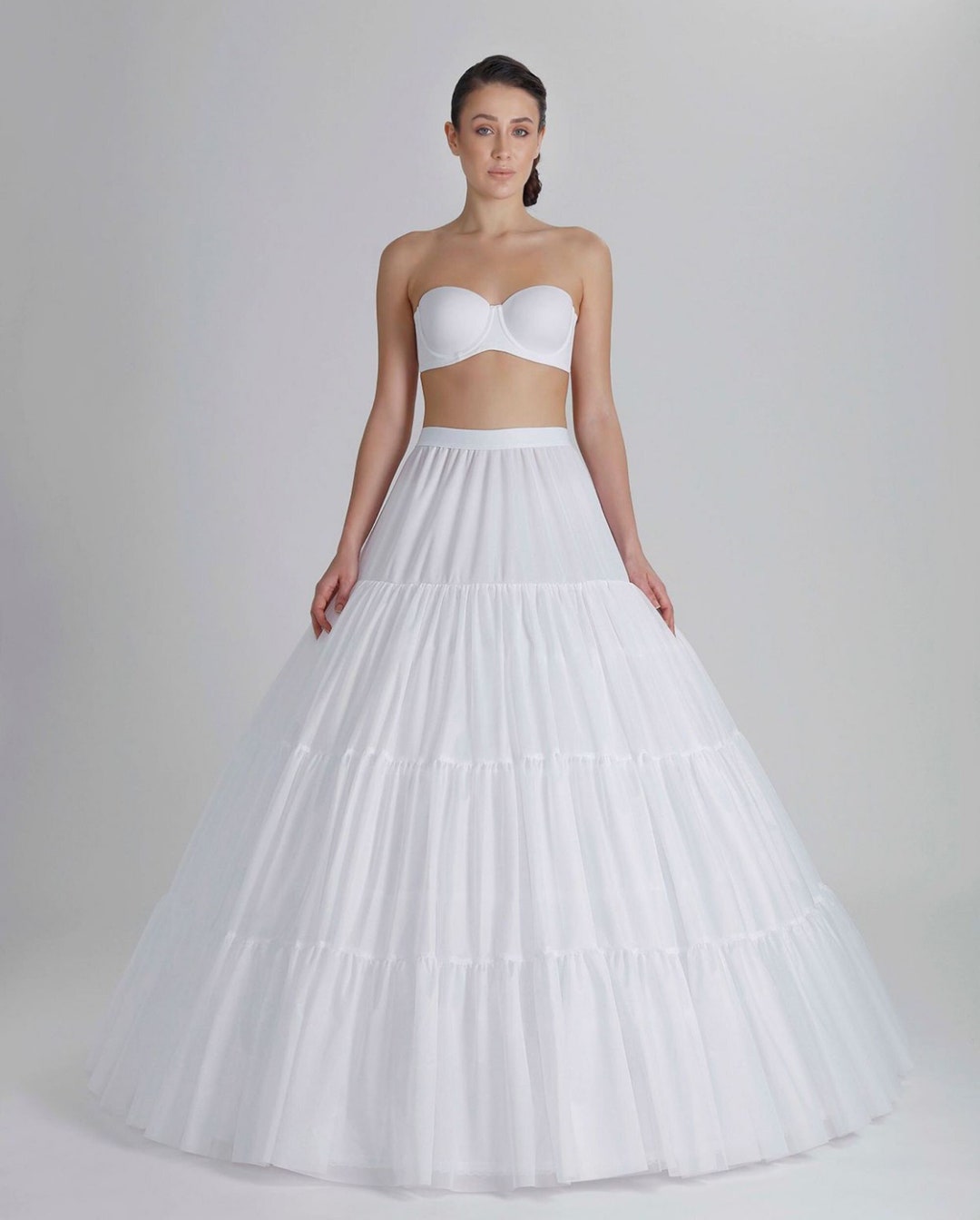 Tailed Petticoat for Wedding Dress/long Tail Boned Bridal Petticoat / 6 ...