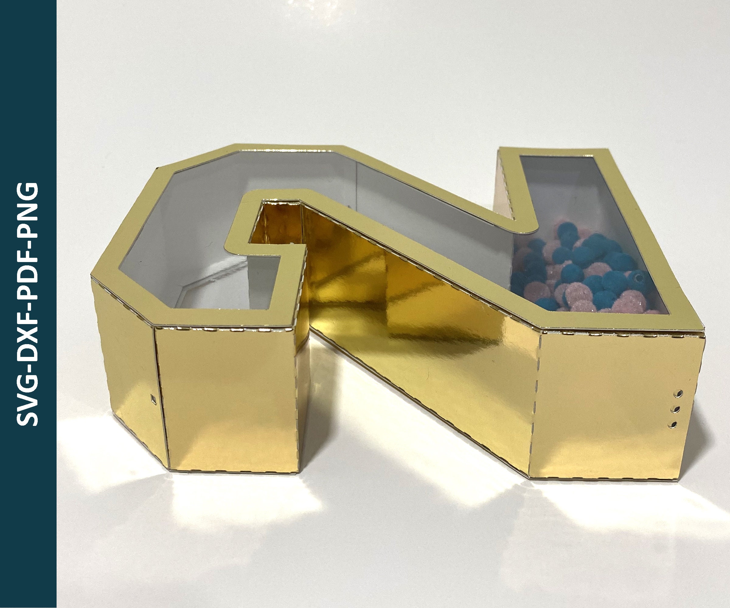 3D Number Double Side Shaker Box Svg, 0-9 Number SVG Templates, 3D ...
