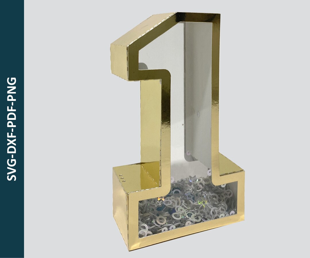 3D Number Double Side Shaker Box Svg, 0-9 Number SVG Templates, 3D ...