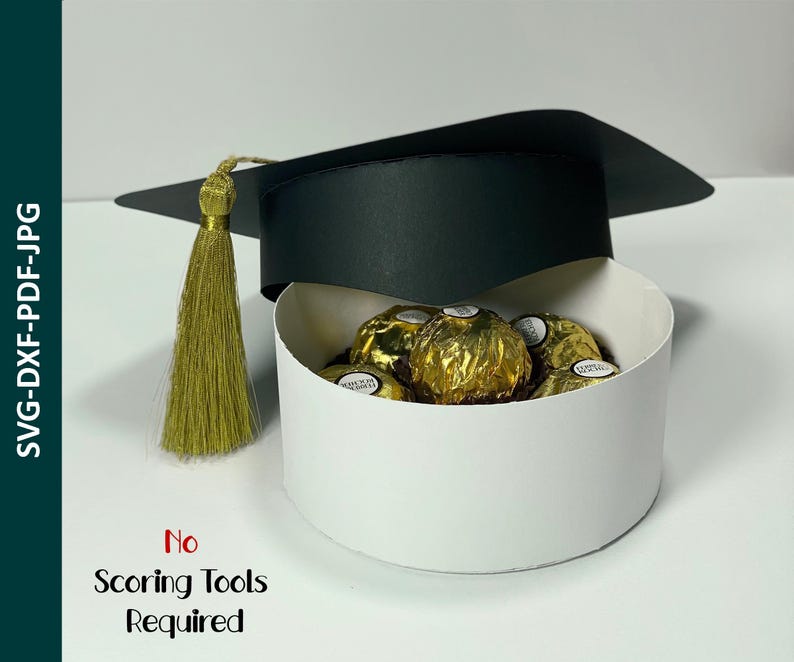 Graduation Hat Favor Box SVG, Small Graduation Cap Box, Graduation Gift ...