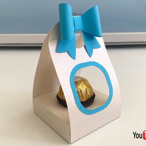 Chocolate Gift Box Template Svg, Chocolate Holder Gift Box With Bow ...