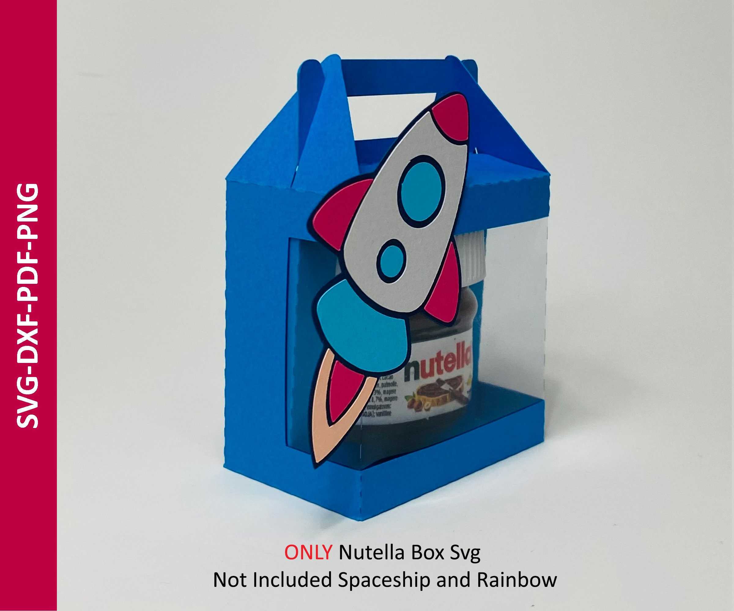 Mini Nutella Holder Case Template, Box Template, Chocolate Favor Box ...