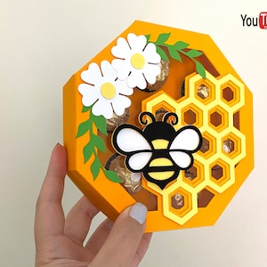 3D Honeycomb Box Svg, Mandala Honey Bee Box Svg, Chocolate Holder Gift ...