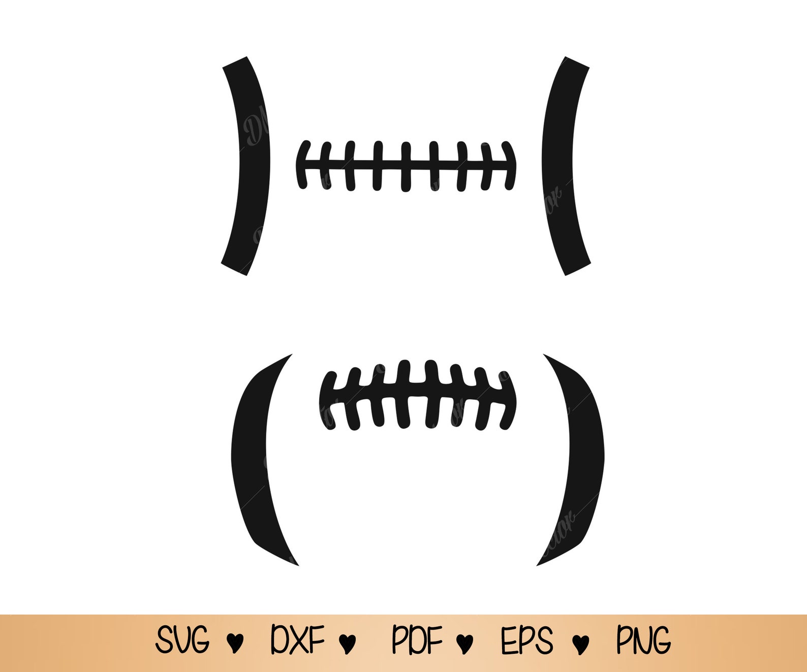 Football Laces Svg, Football Outline, Football Stitch Images for Cricut ...