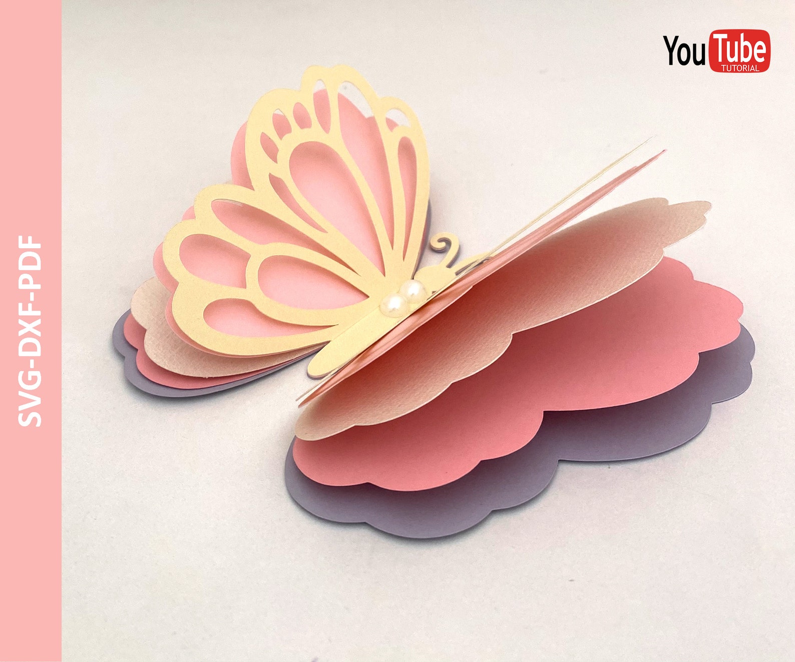 3D Butterfly Svg, Butterfly Template Dxf, 3D Layer Butterfly Pdf ...
