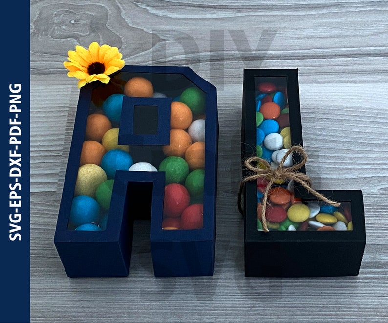 3D Alphabet Box Svg, 3D Letters Alphabet SVG Templates, A-Z Letter 3D ...