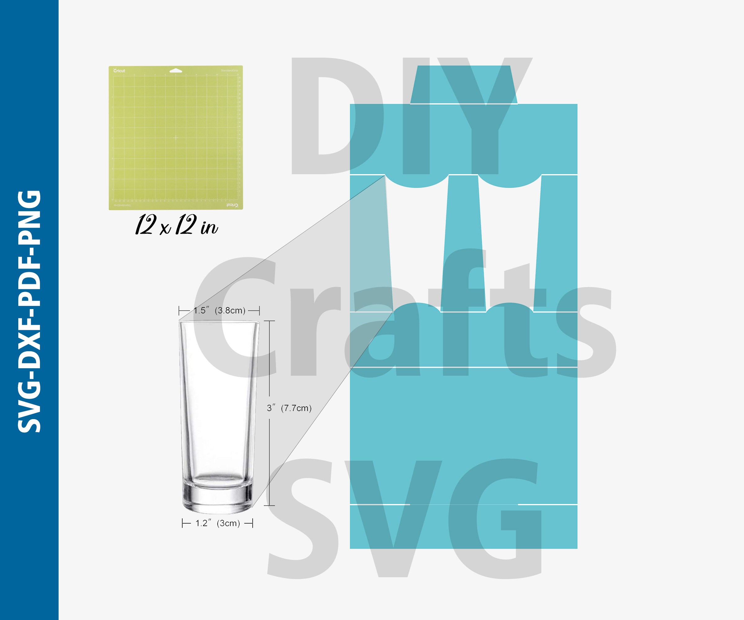 3 or 4 Shot Glasses Box For 2 1.2 OZ Shot Glass Box Template SVG Shot ...