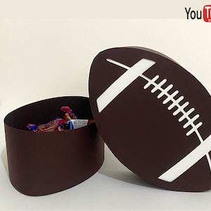 Football Ball Gift Box Svg, 3D American Football Ball Svg, Football ...