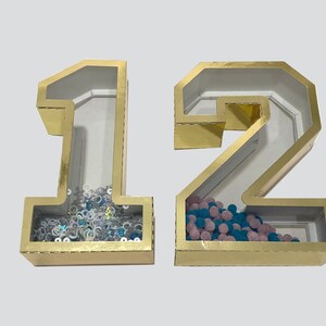 3D Number Double Side Shaker Box Svg, 0-9 Number SVG Templates, 3D ...