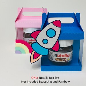 Mini Nutella Holder Case Template, Box Template, Chocolate Favor Box ...
