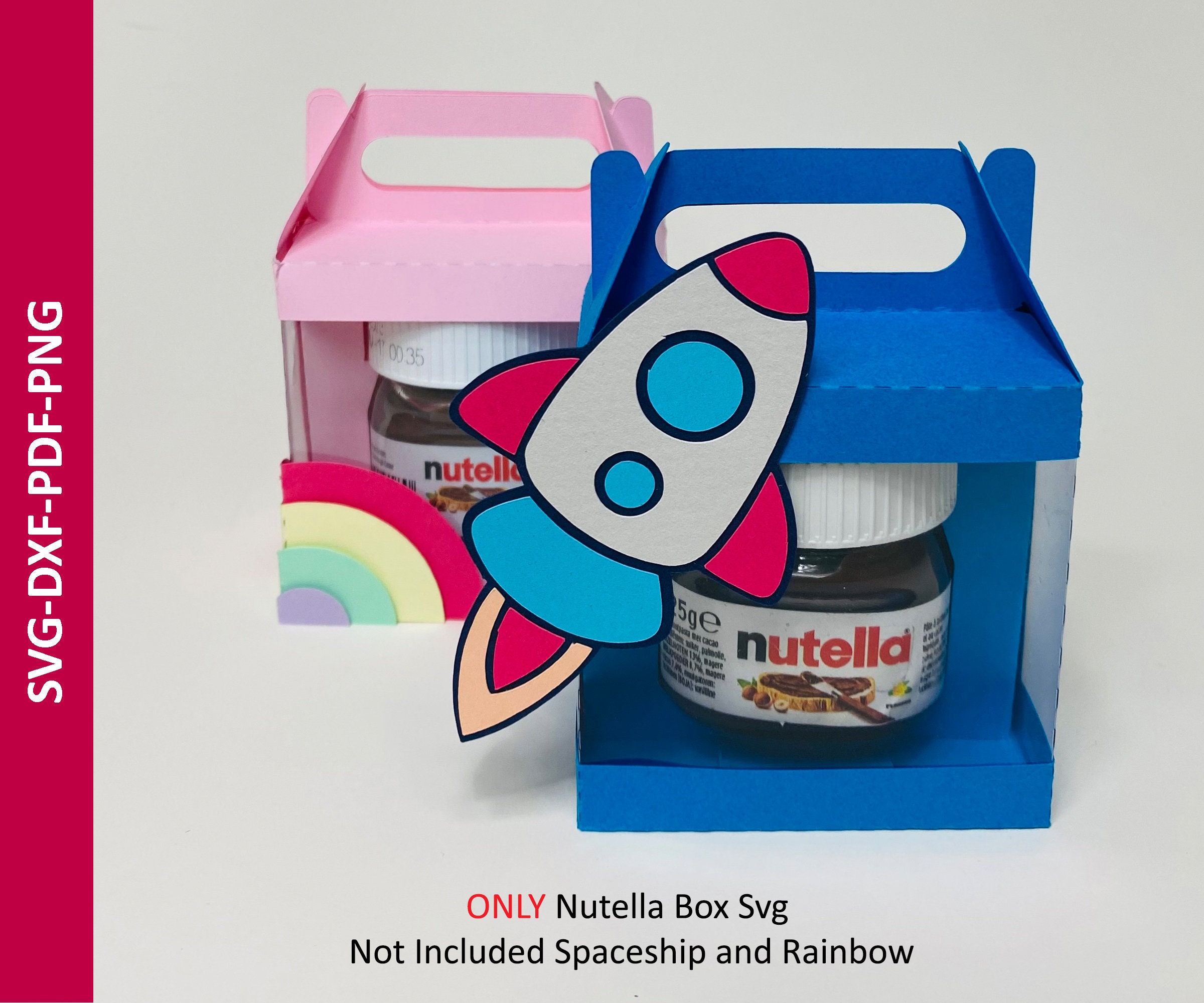 Mini Nutella Holder Case Template, Box Template, Chocolate Favor Box ...