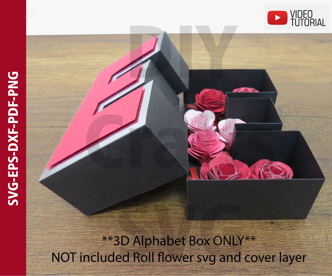 3D Alphabet Box Svg, A-Z Letter 3D Alphabet Box, Letter Box Svg, Gift ...