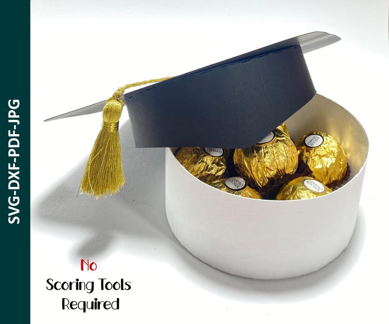 Graduation Hat Favor Box SVG, Small Graduation Cap Box, Graduation Gift ...