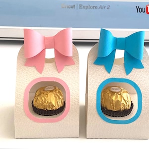 Chocolate Gift Box Template Svg, Chocolate Holder Gift Box With Bow ...