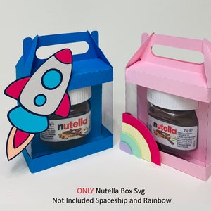 Mini Nutella Holder Case Template, Box Template, Chocolate Favor Box ...