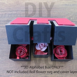3D Alphabet Box Svg, A-Z Letter 3D Alphabet Box, Letter Box Svg, Gift ...