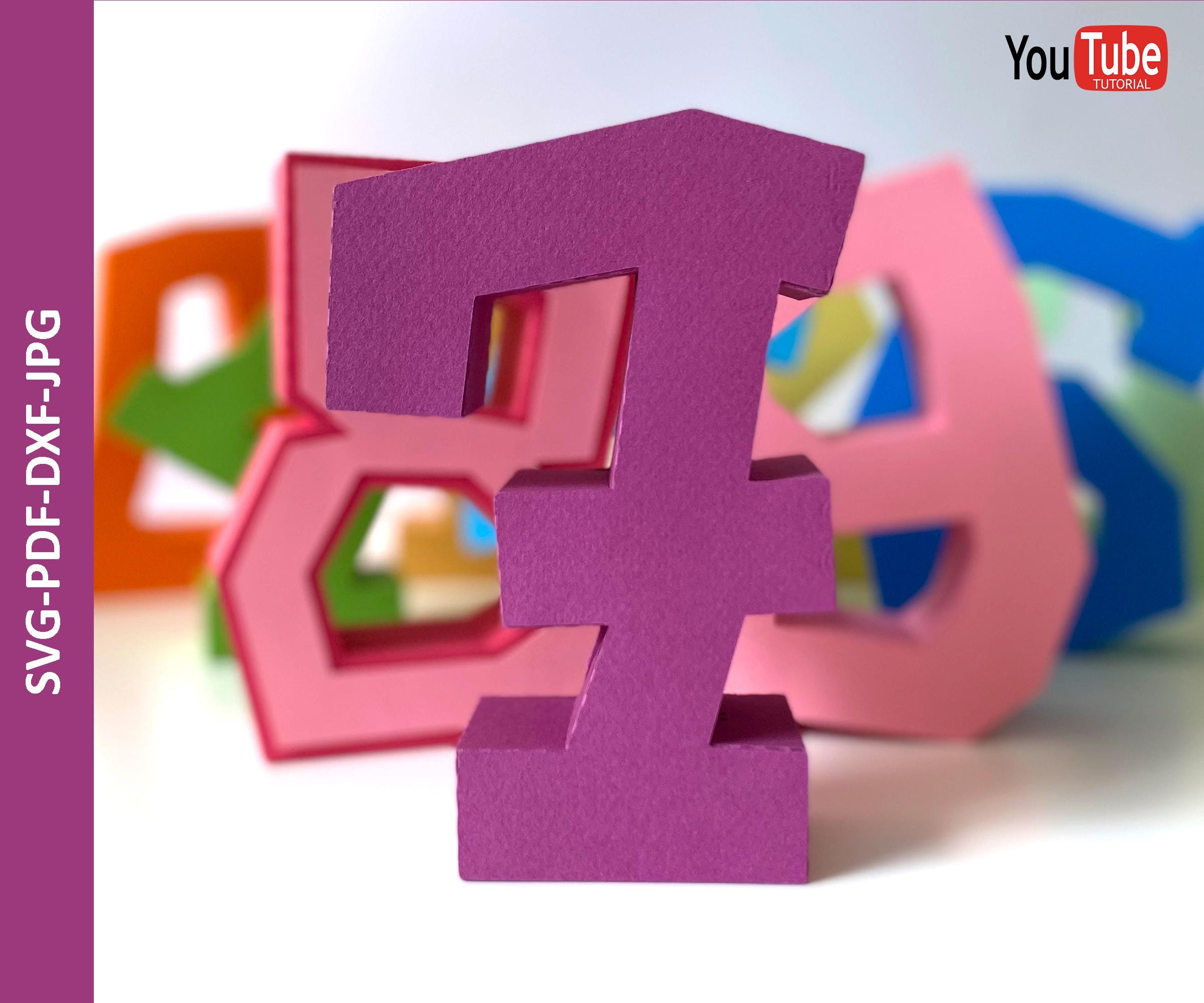 Graffiti 3D Numbers SVG, Graffiti 3D Number Template, Graffiti 3D ...