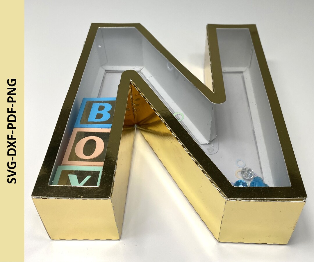 3D Alphabet Double Side Shaker Box Svg, A-Z Letters Alphabet SVG ...