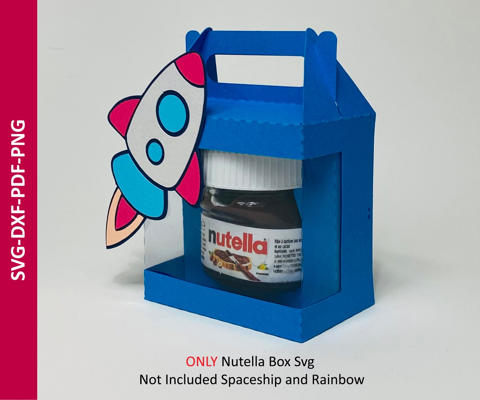 Mini Nutella Holder Case Template, Box Template, Chocolate Favor Box ...