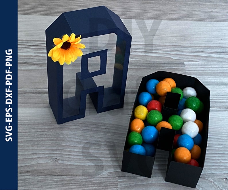 3D Alphabet Box Svg 3D Letters Alphabet SVG Templates A-Z - Etsy