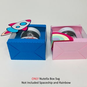 Mini Nutella Holder Case Template, Box Template, Chocolate Favor Box ...