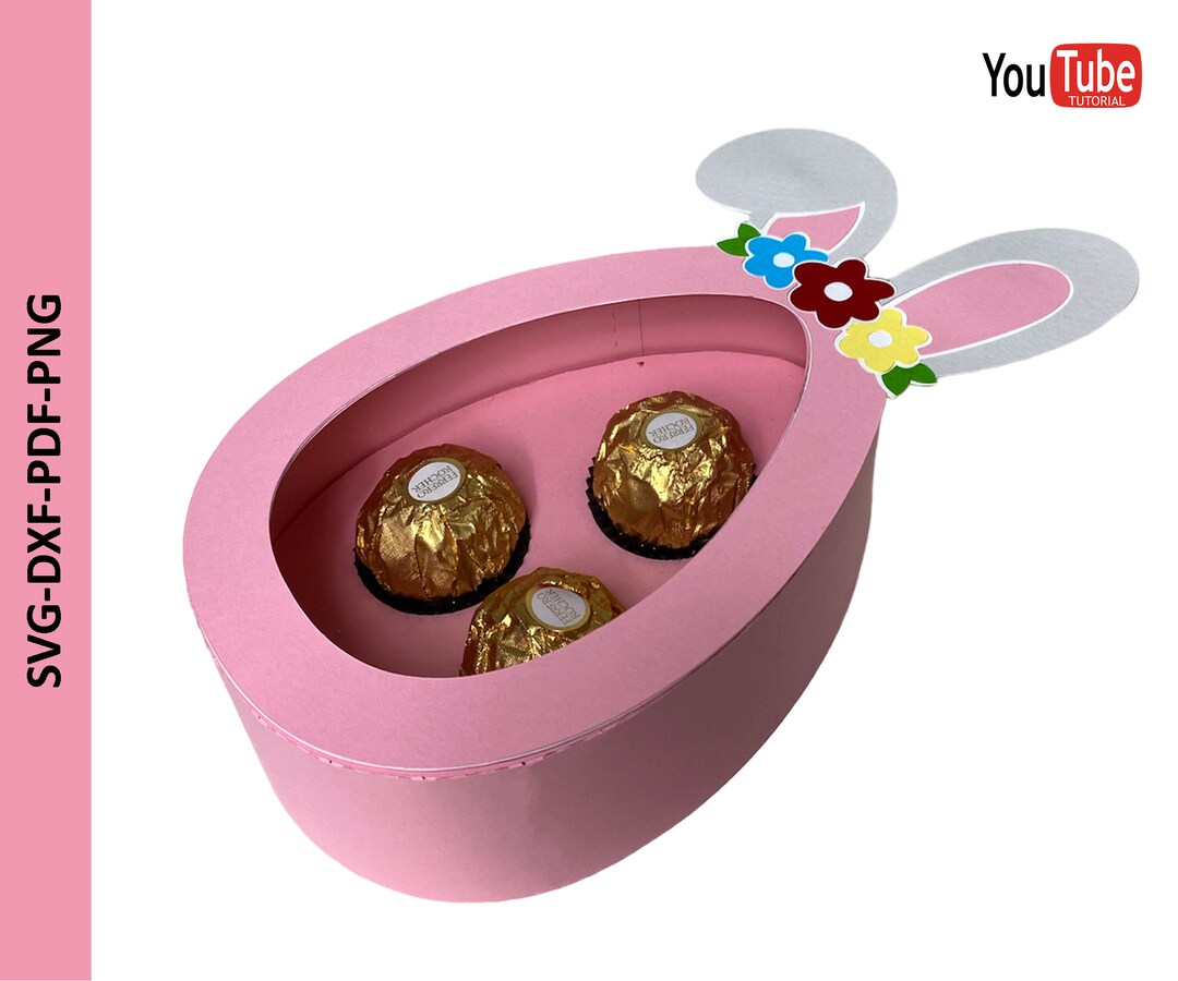 3D Bunny Box Svg, Chocolate Bunny Gift Box , Easter Rabbit Gift Box SVG ...